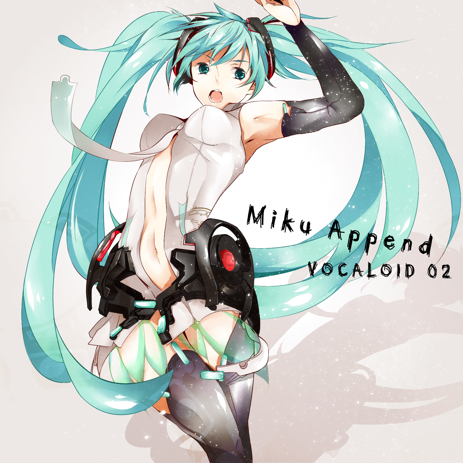 hatsuko vocaloid vocaloid append hatsune miku miku append thighhighs ...